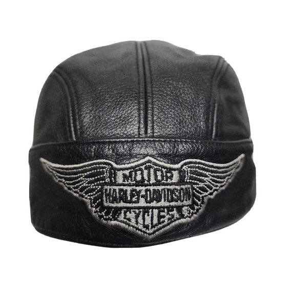 Harley-Davidson | Accessories | Harley Davidson Leather Skull Cap Fully ...